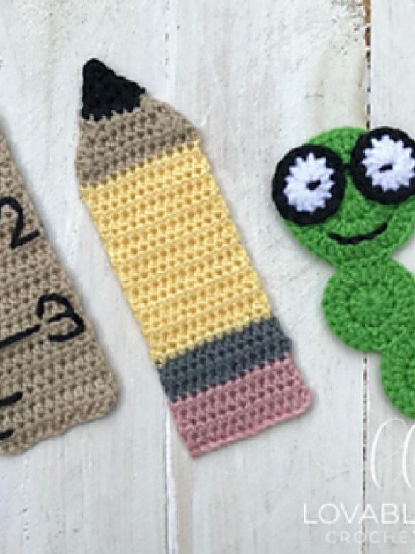 School Themed Bookmarks Free Crochet Pattern