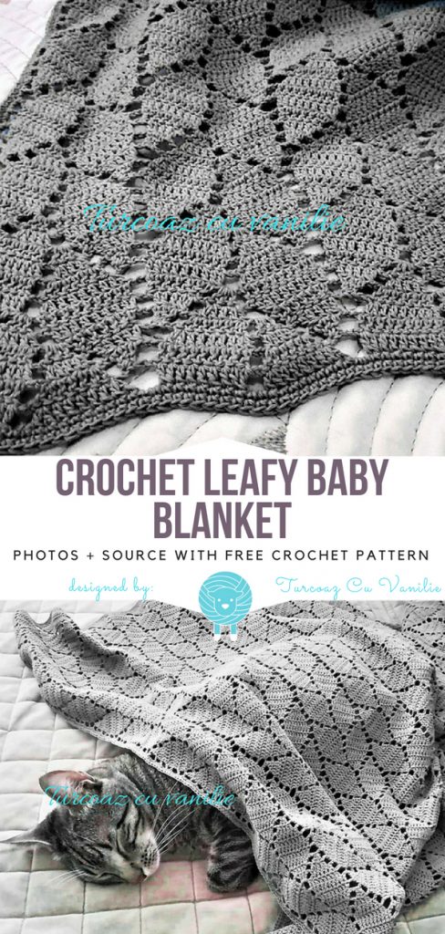 Crochet Leafy Baby Blankets - Free Patterns