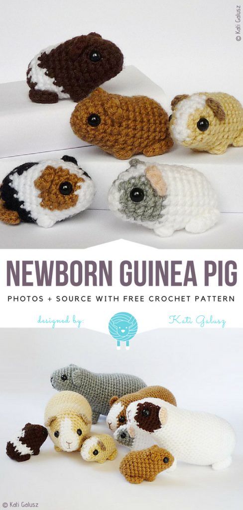 Easy Amigurumi Guinea Pigs with Free Crochet Patterns