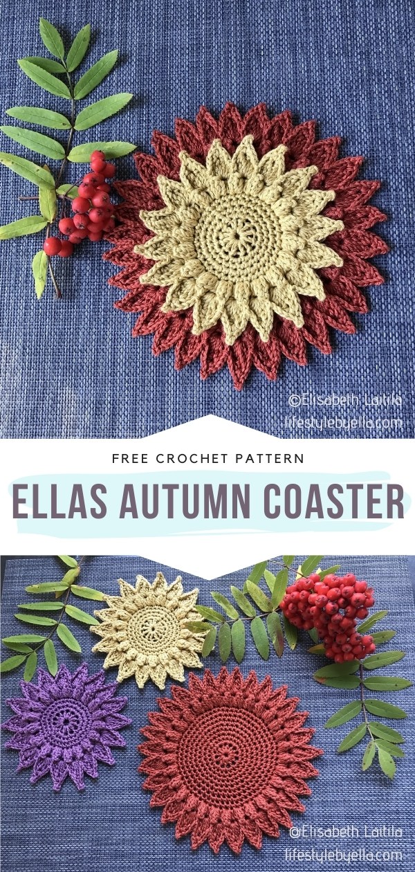 Celebration of Fall Crochet Coasters - Free Patterns