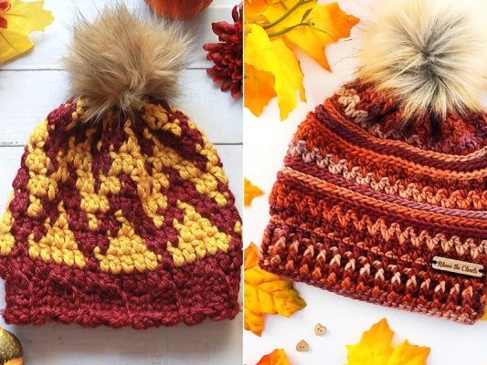 Fall Colors Beanies Free Crochet Patterns