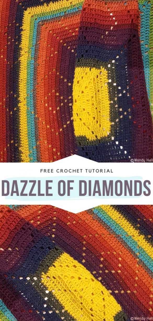 Crochet Diamond Blanket Free Patterns