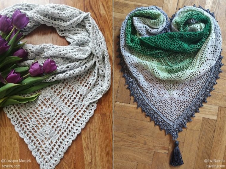 Pretty Romantic Shawls with Free Crochet Patterns
