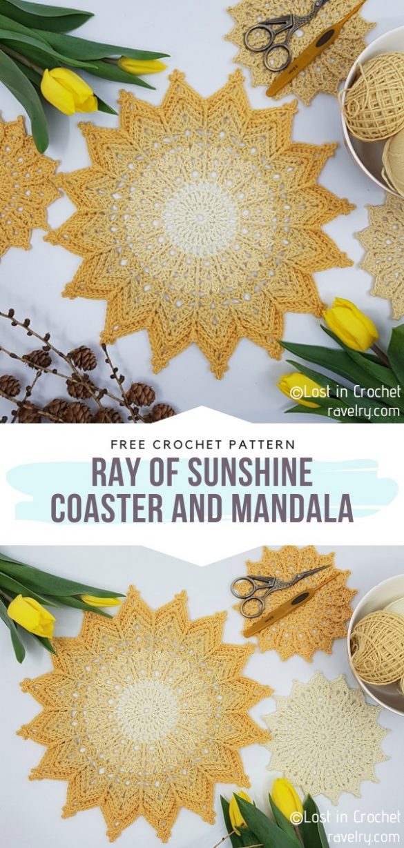 Sun Coasters - Free Crochet Patterns