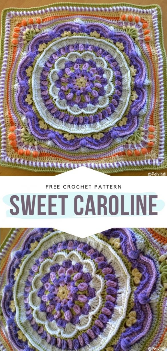 Touch of Violet Squares Free Crochet Patterns