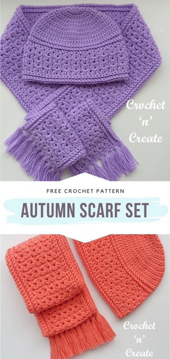 10+ Crochet Hat & Scarf Combination Patterns Ideas