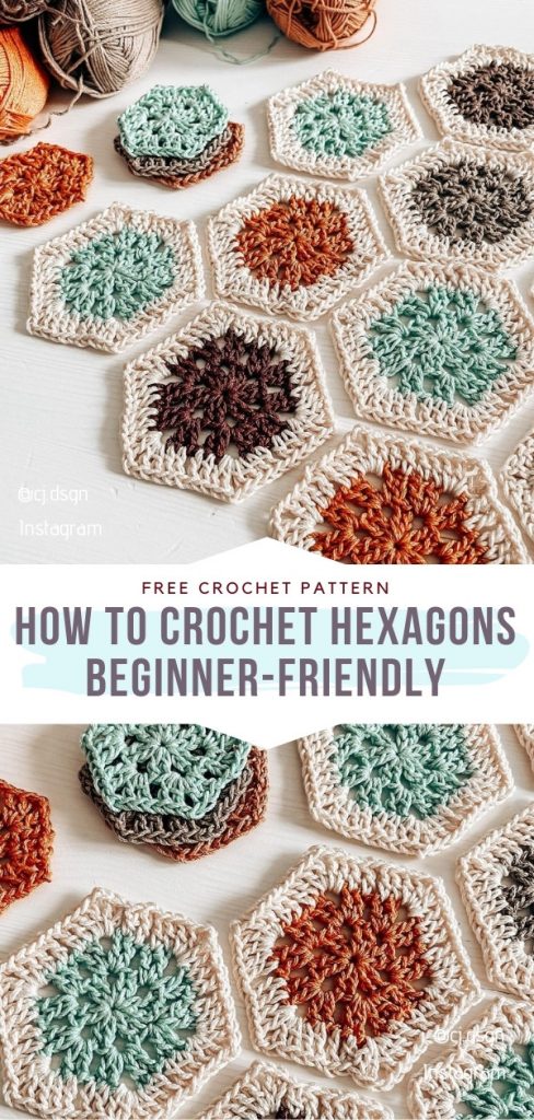 Beautiful Crochet Hexagons - Free Patterns