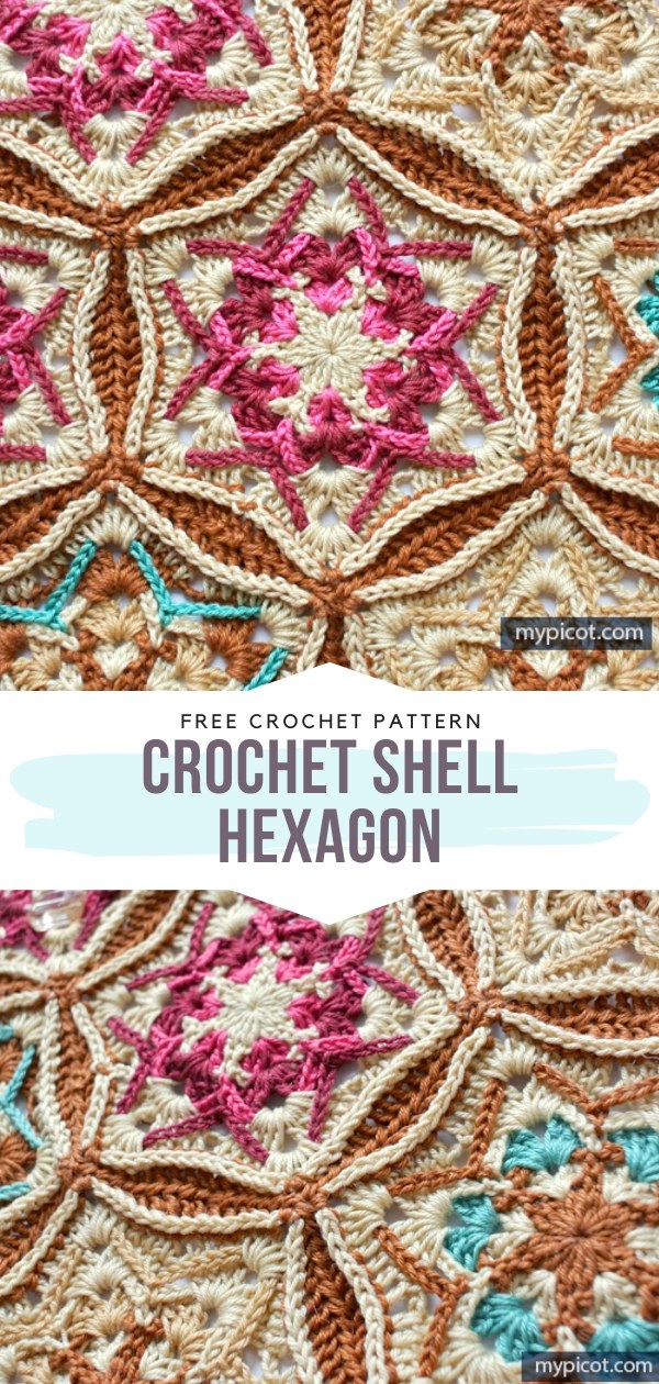 Beautiful Crochet Hexagons - Free Patterns