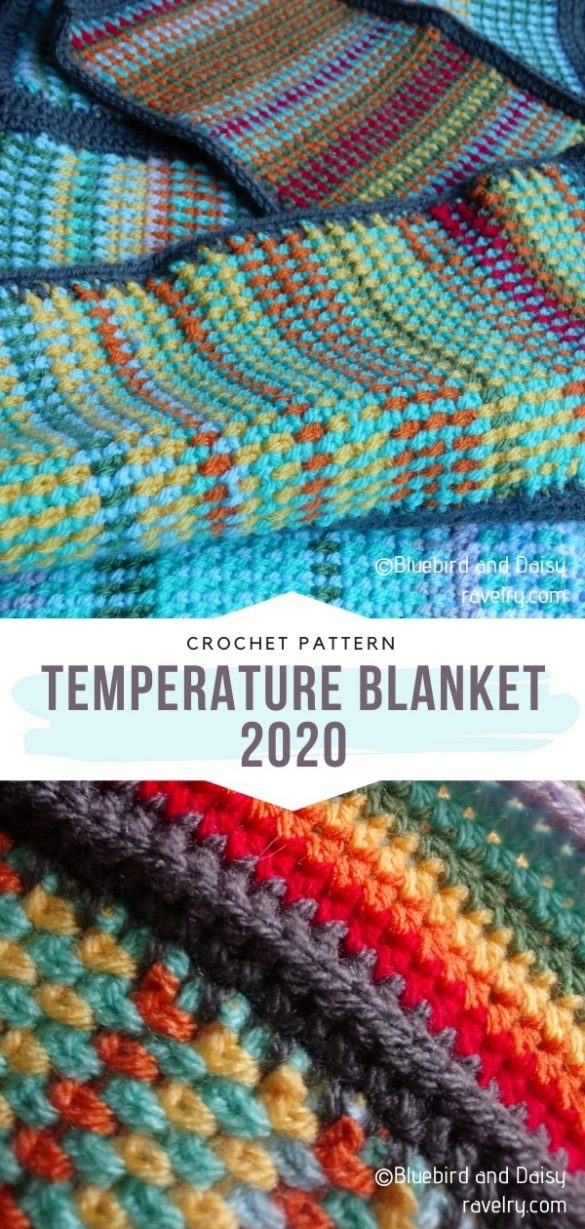 15+ Crochet Temperature Blanket Ideas [Free Patterns]