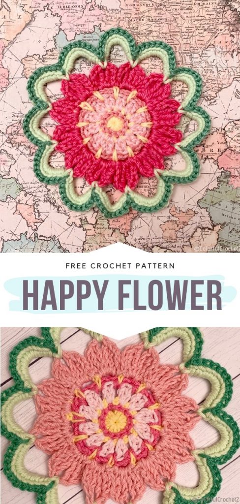 Happy Flowers Free Crochet Patterns