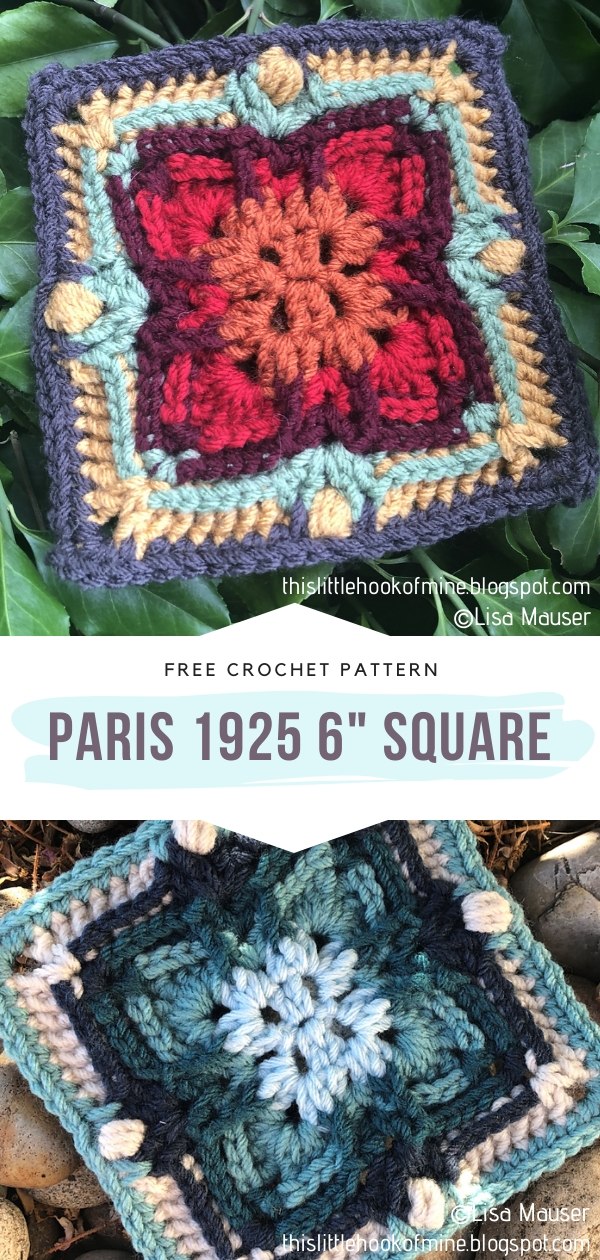 Art Deco Squares Free Crochet Patterns
