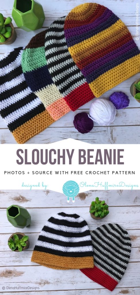 Slouchy Beanie Free Crochet Pattern