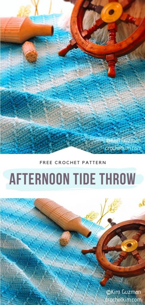 Poetic Shades of Blue Throws with Free Crochet Patterns