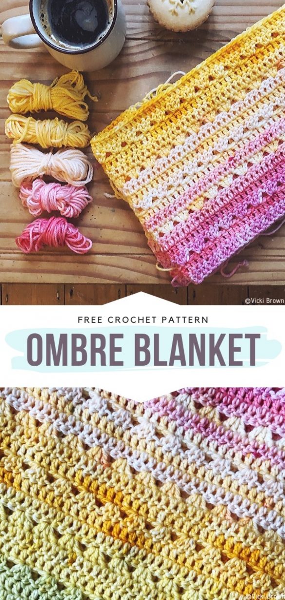 The Best Crochet Ombre Blanket Ideas [Free Crochet Patterns]