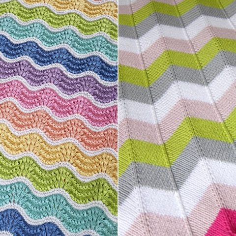 Knitted Ripple Baby Blankets Free Patterns