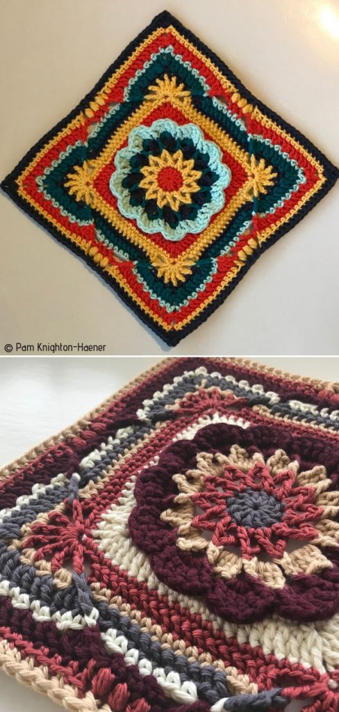 Beautiful 12" Squares Free Crochet Patterns