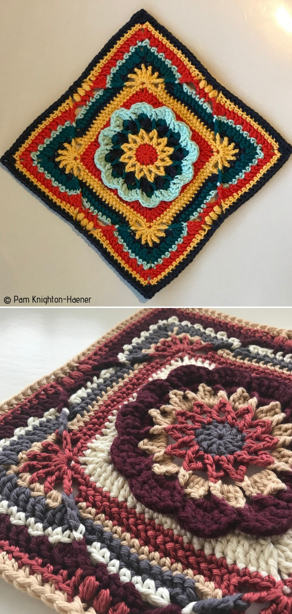 Beautiful 12" Squares Free Crochet Patterns