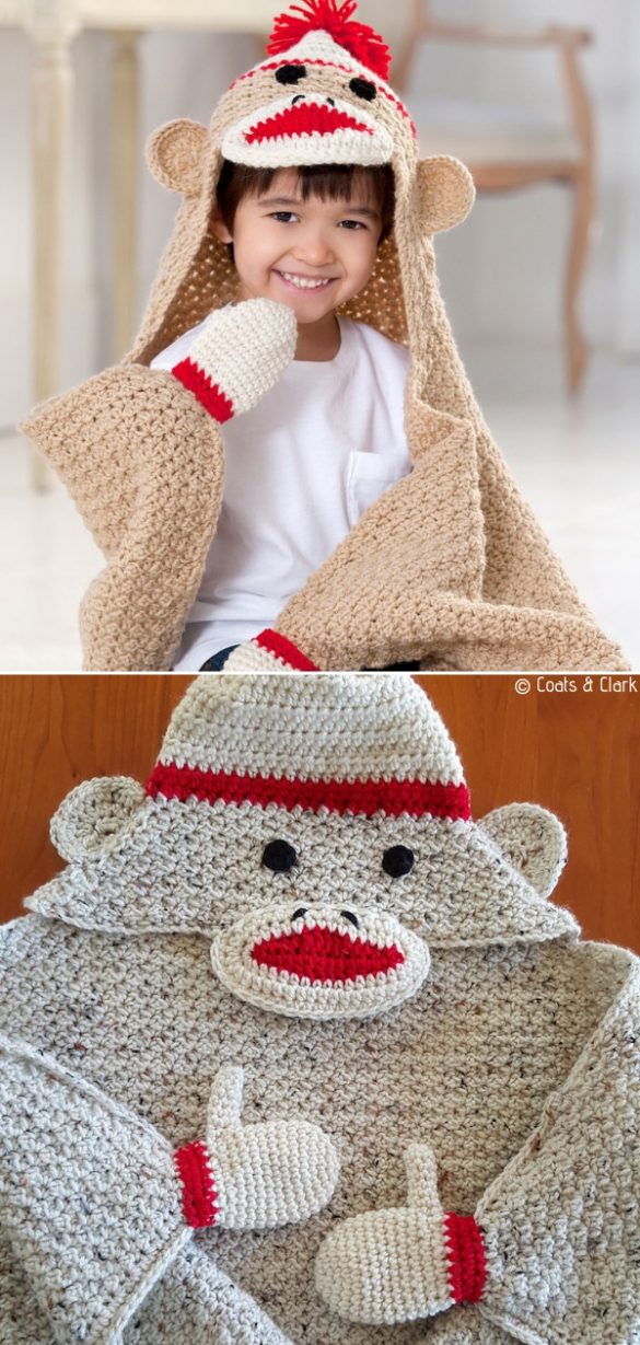 Adorable Hooded Blankets - Free Crochet Patterns