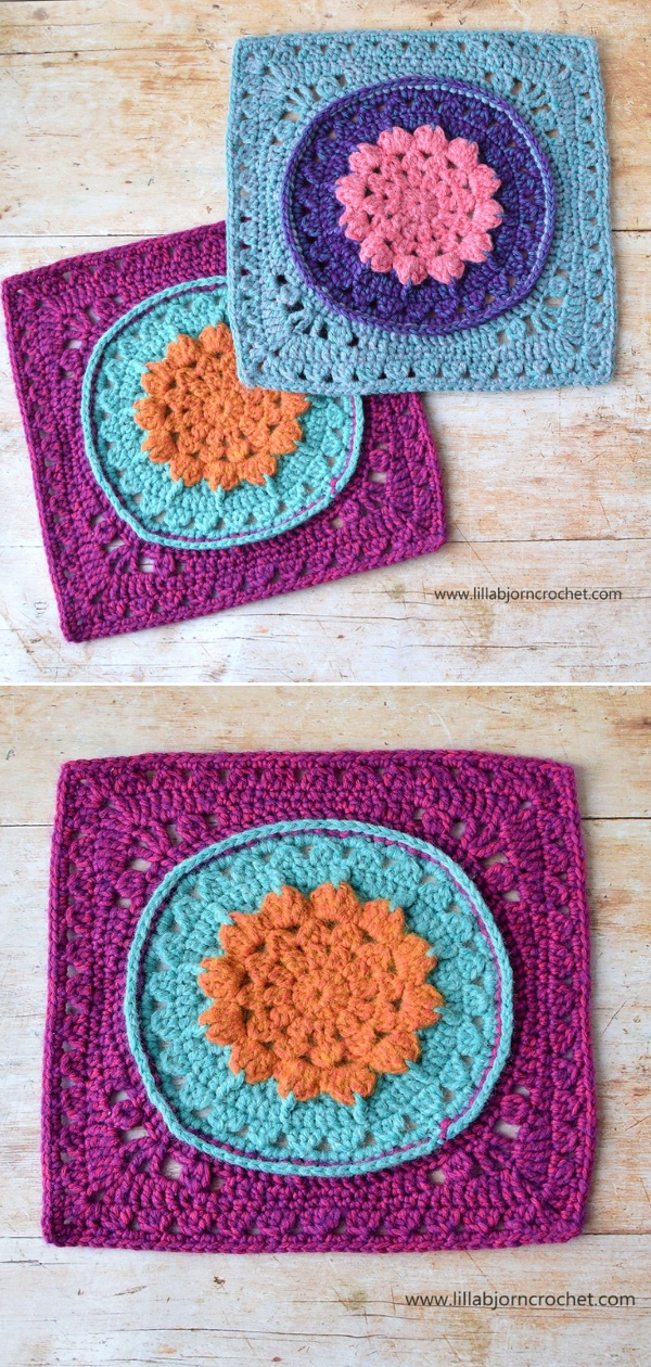 Beautiful 12" Squares Free Crochet Patterns