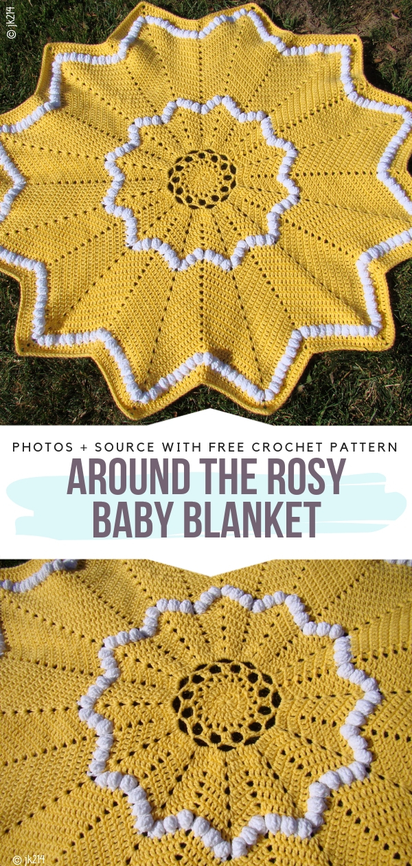 Round Ripple Blankets Free Crochet Patterns