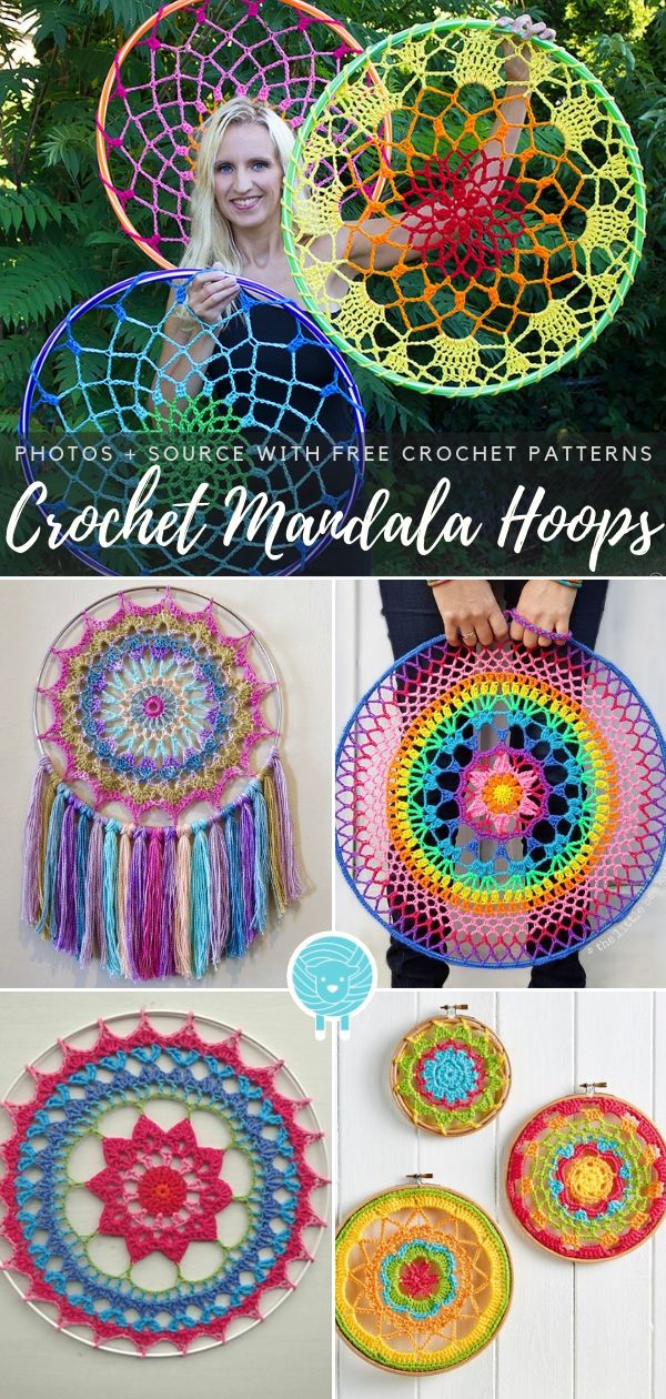 Crochet Mandala Hoops Free Patterns