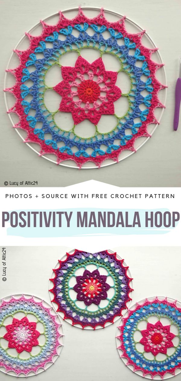 Crochet Mandala Hoops Free Patterns
