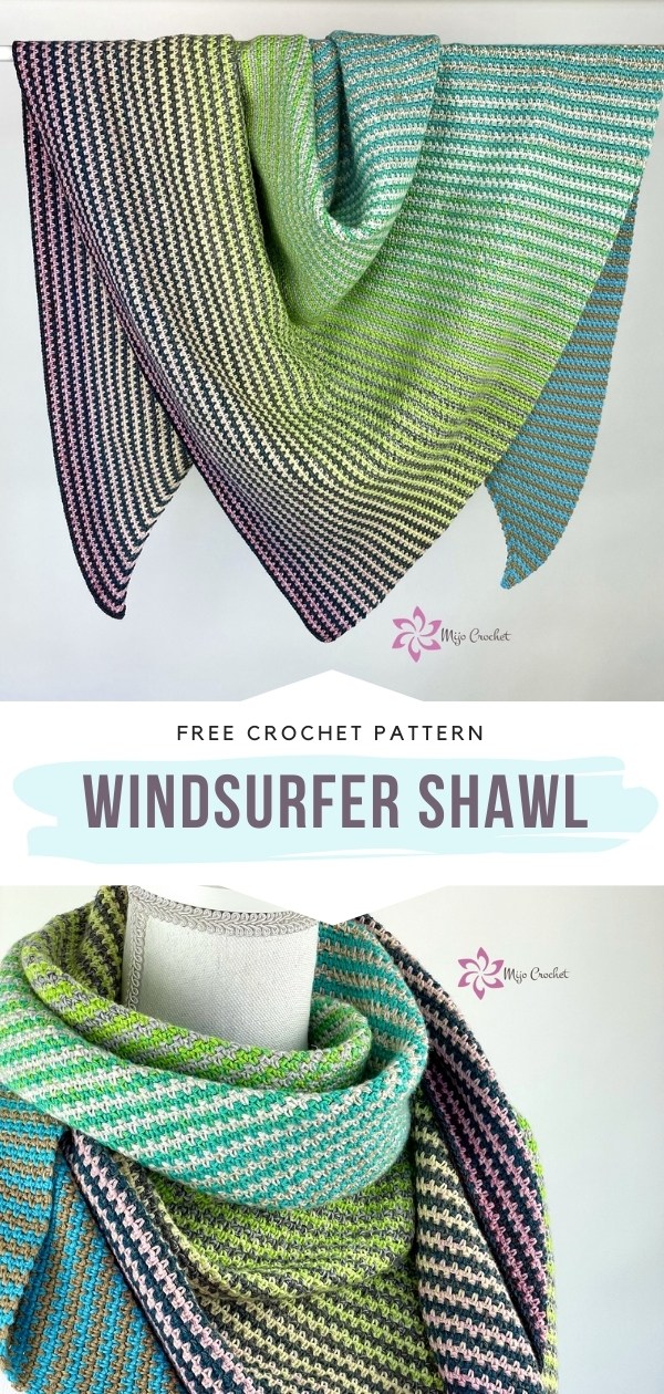 Gradient Colorway Shawls - Free Crochet Patterns