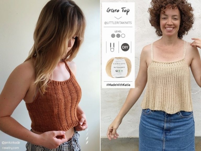 Cute Summer Crop Tops - Free Knitting Patterns