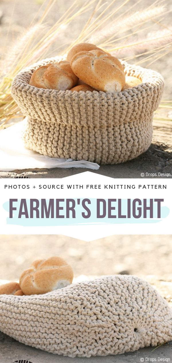Our Favorite Knit Food Baskets - Free Patterns