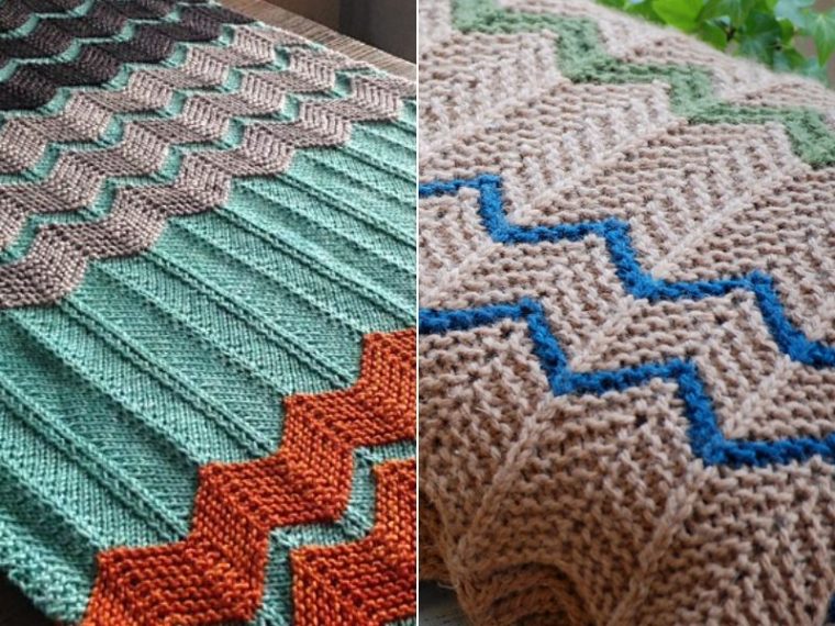 Chevron Afghans - Free Knitting Patterns