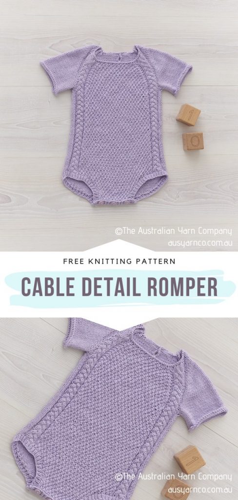Cute Knitted Rompers for Newborns and Toddlers Free Patterns