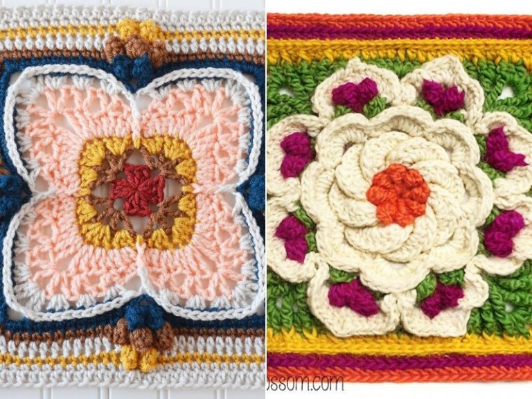 Incredible Flower Squares - Free Crochet Patterns