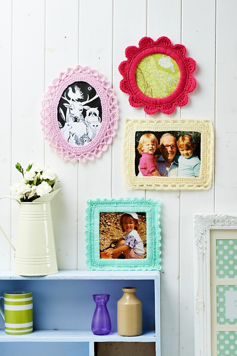 Creative Crochet Photo Frames - Ideas and Free Patterns