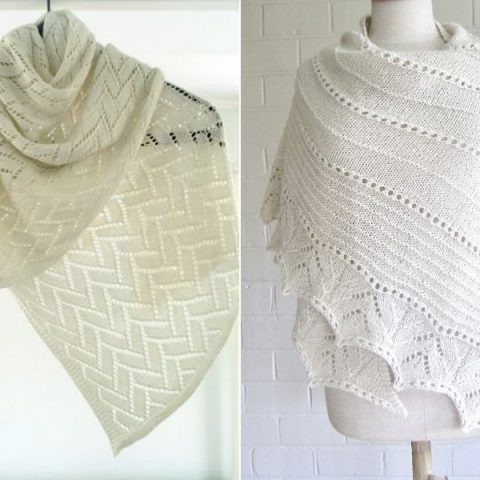Stunning White Shawls – Free Knitting Patterns