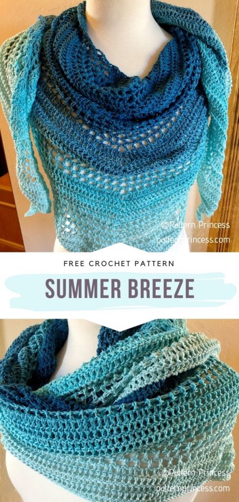 All the Shades of Blue Shawls - Free Crochet Patterns