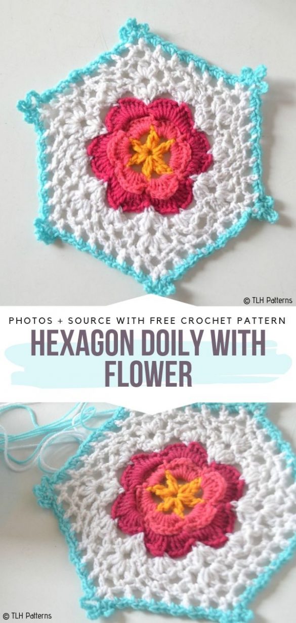 Intricate Flower Hexagons Free Crochet Patterns