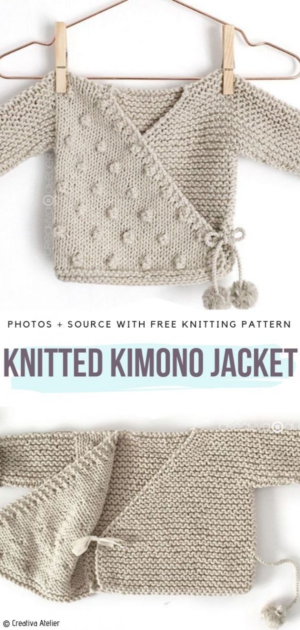 Kimono Baby Jackets - Free Knitting Patterns