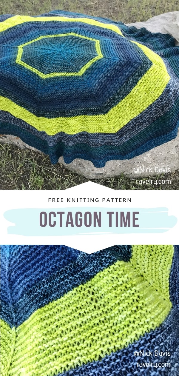 Colorful Round Knitted Blanket - Ideas and Free Patterns