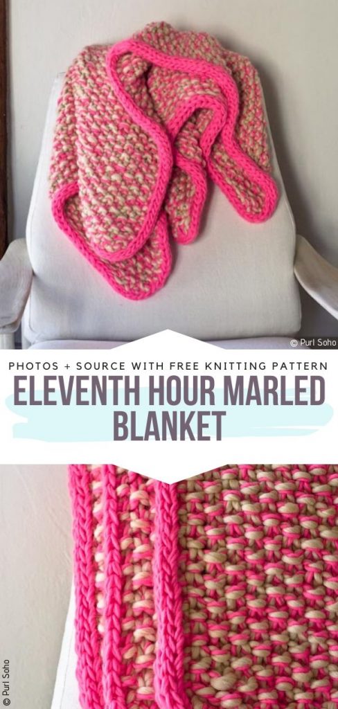 Chunky and Cool Knitted Blankets with Free Patterns