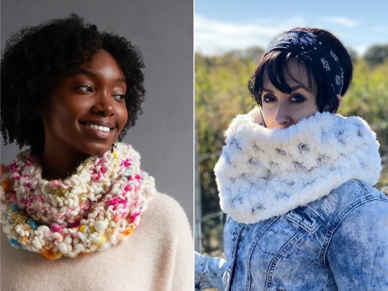 Big Chunky Cowls - Free Knitting Patterns
