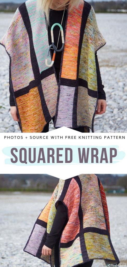 Oversized Multicolor Wraps - Free Knitting Patterns