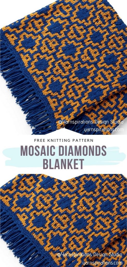 Modern Mosaic Blankets - Free Knitting Patterns