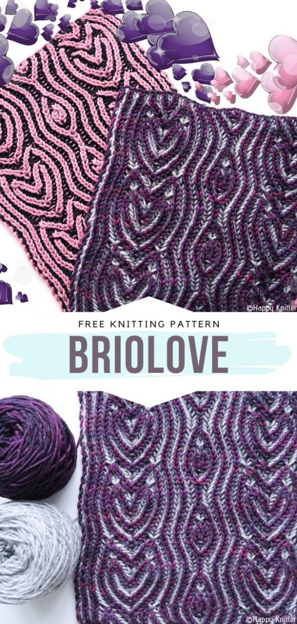 Feminine Brioche Knitting Scarves with Free Patterns