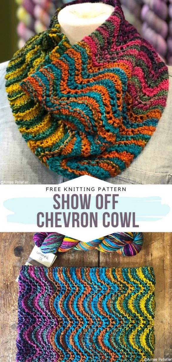 The Coolest Multicolor Cowls - Free Knitting Patterns