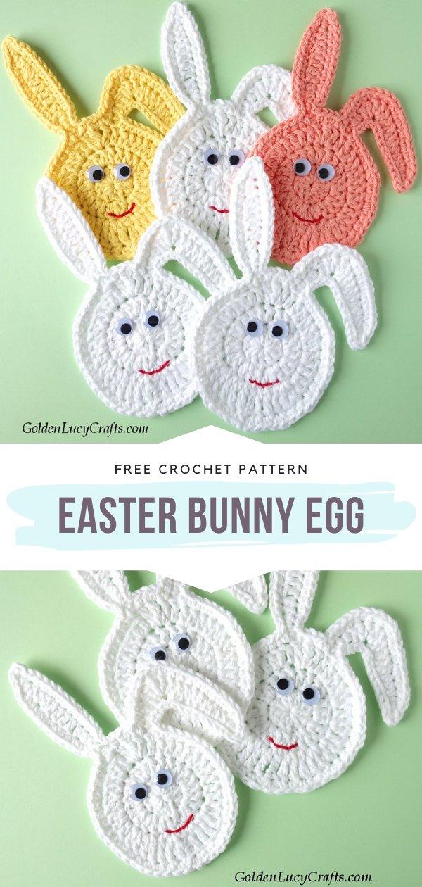 Easter Bunny Appliques - Free Crochet Patterns