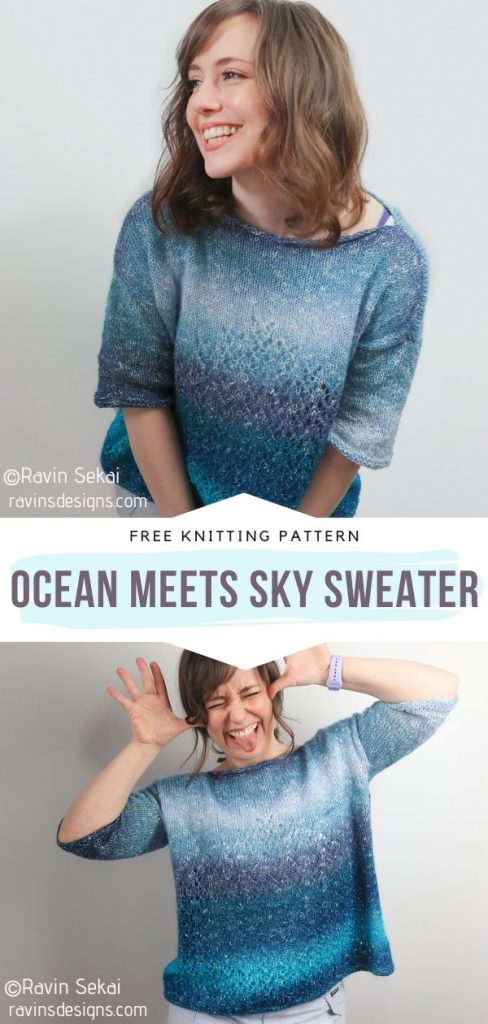 Ocean Blue Light Sweaters - Free Knitting Patterns