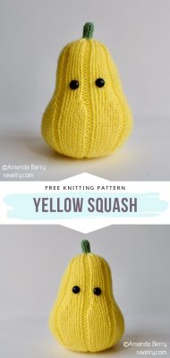 Yellow Veggie Softies - Free Knitting Patterns