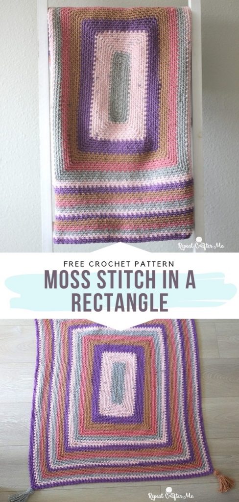 Moss Stitch Baby Blanket Free Crochet Patterns