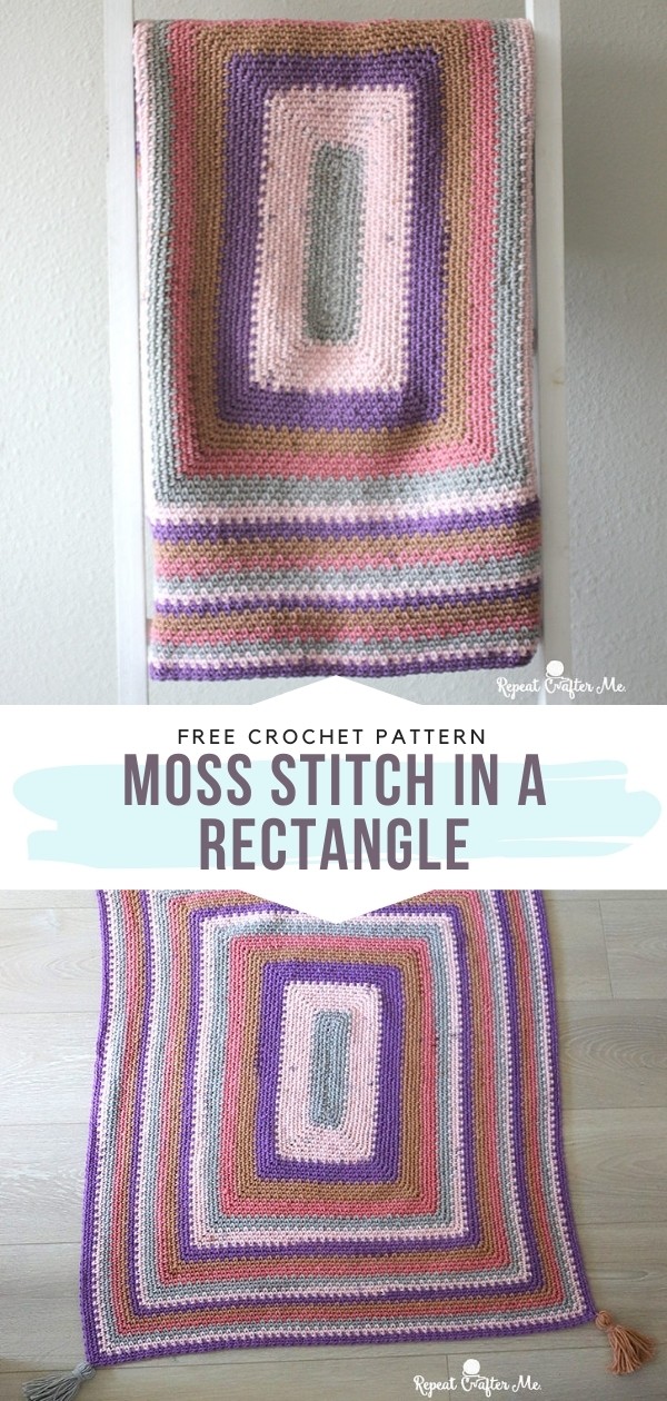 Moss Stitch Baby Blanket Free Crochet Patterns