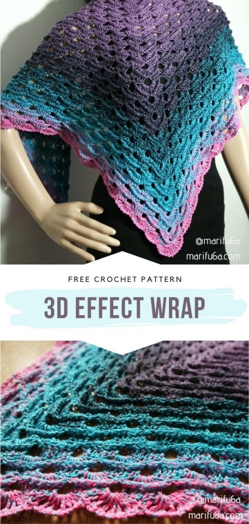 Multicolor Summer Wraps with Free Crochet Patterns